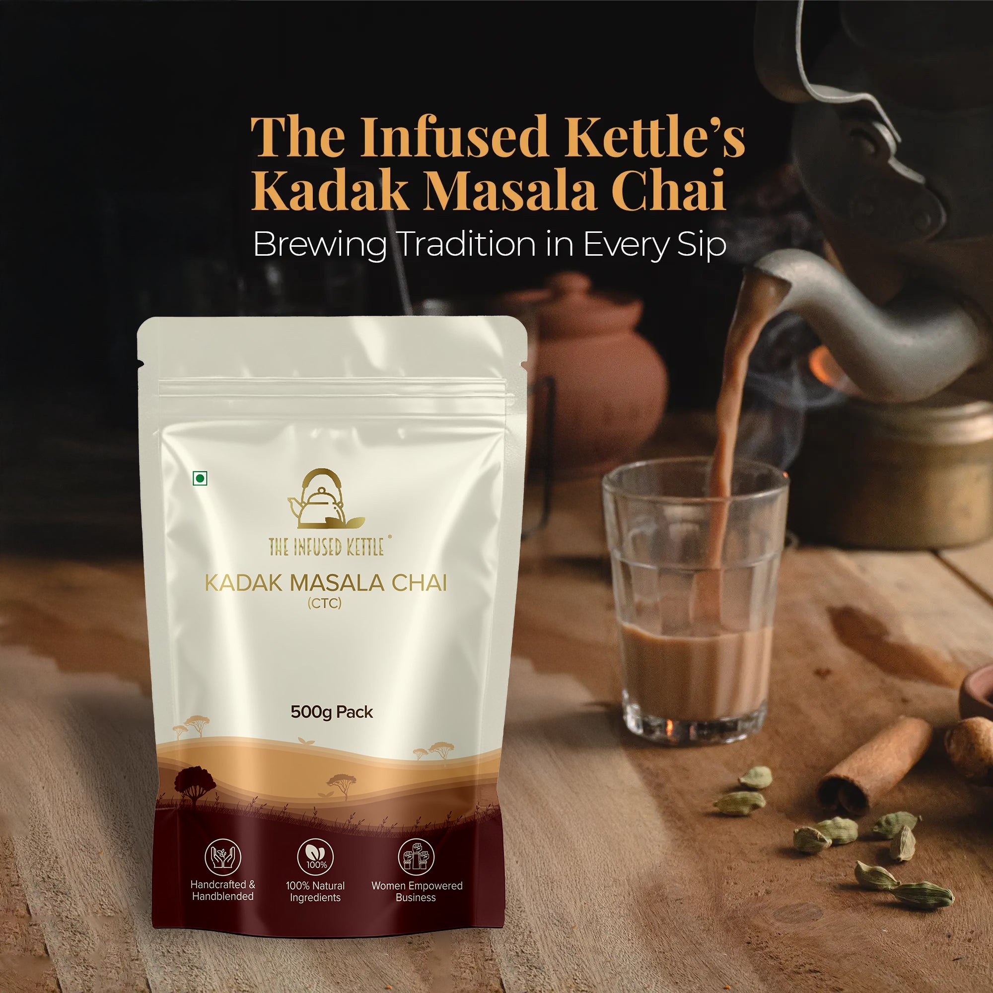 Buy Kadak Masala Chai Online | Natural & Digestive Tea – THE INFUSED KETTLE